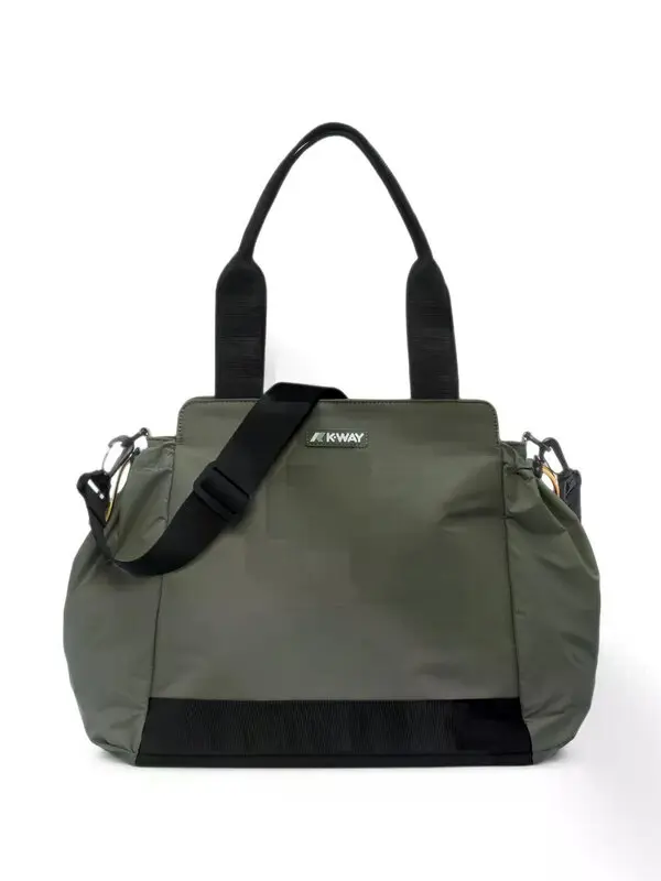 K-WAY Aisy Logo-patch Tote Bag - Green