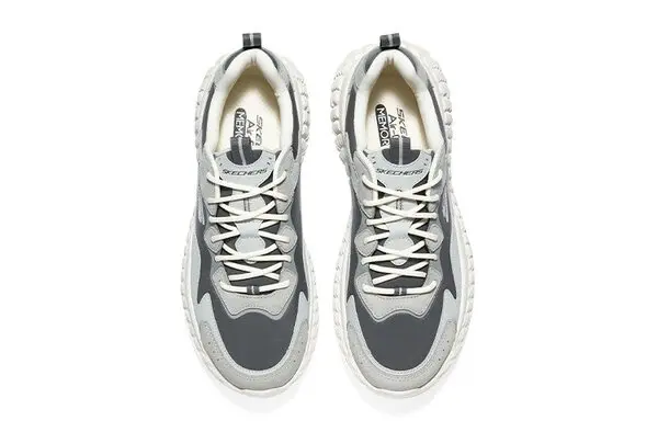 Sketchers Monster Marathon Running Sneakers 'white Grey