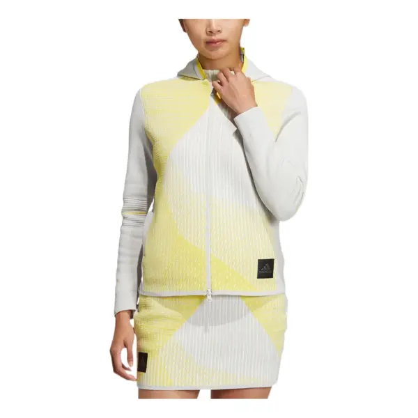 Adidas Primeknit Hooded Jacket Asia Sizing 'yellow Grey