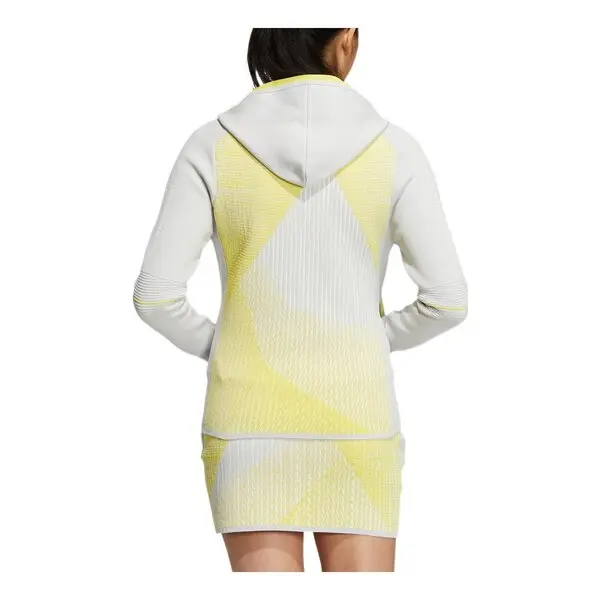 Adidas Primeknit Hooded Jacket Asia Sizing 'yellow Grey