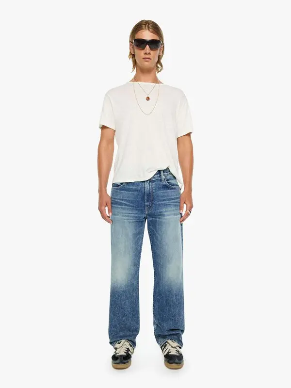 MOTHER The Big Shot Jeans In Rub Some Dirt On It - Blue