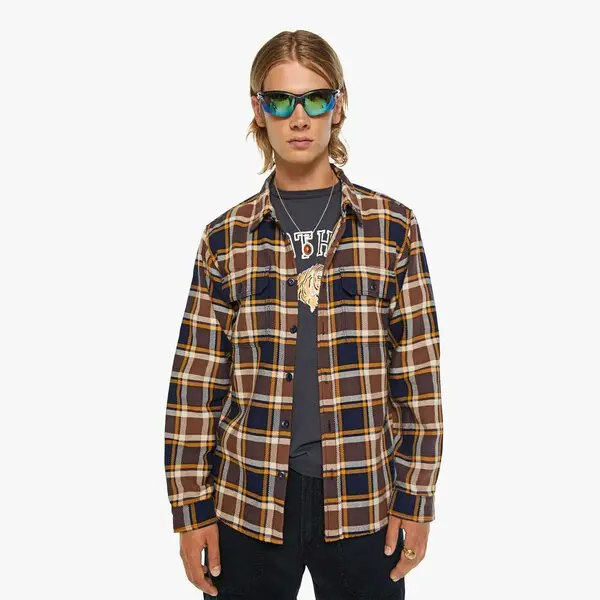 MOTHER The Freeze Plaid To Bone Shirt