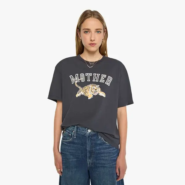 MOTHER The Lowdown Tiger T-shirt - Black