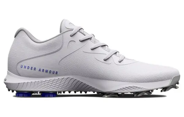 Under Armour Charged Breathe 2 Golf Sneakers - White/metallic Silver