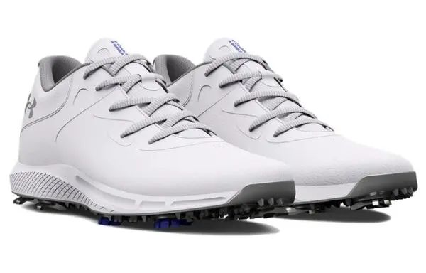 Under Armour Charged Breathe 2 Golf Sneakers - White/metallic Silver