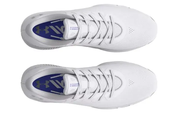 Under Armour Charged Breathe 2 Golf Sneakers - White/metallic Silver