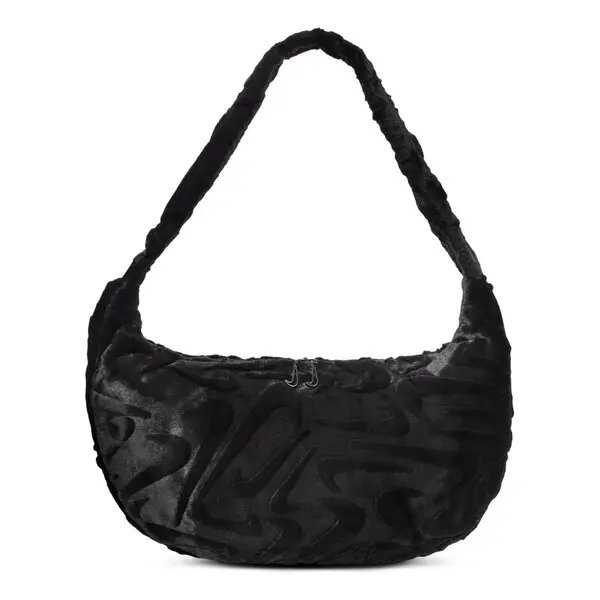 Nike Faux Fur Slouchy Bag - Black