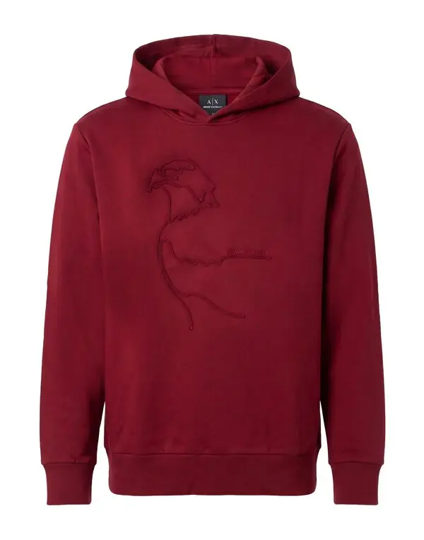 Armani Exchange Sweatshirt Burgundy Size Cotton