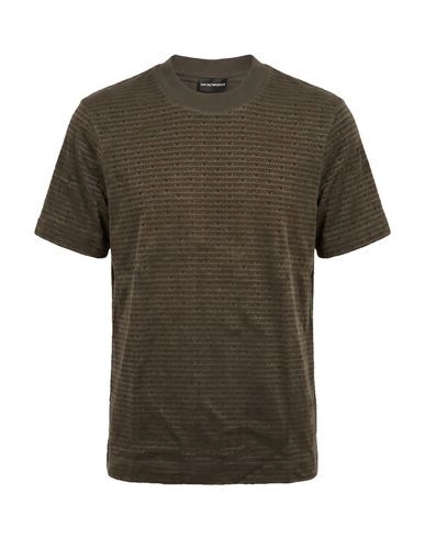 Emporio Armani T-shirt Military Size Lyocell, Cotton - Green