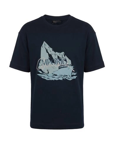 Emporio Armani Sweatshirt Midnight Size Cotton - Blue
