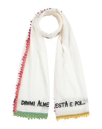 Faliero Sarti Scarf Ivory Cotton, Polyester - White