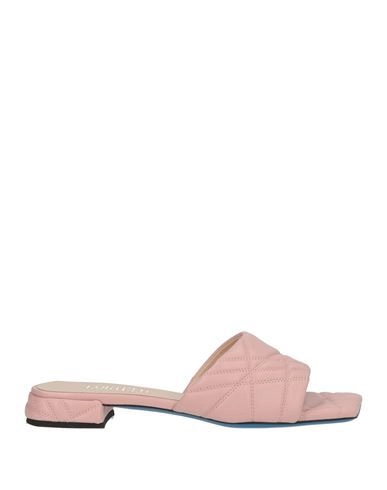 LORIBLU Quilted Leather Slide Sandals - Pink