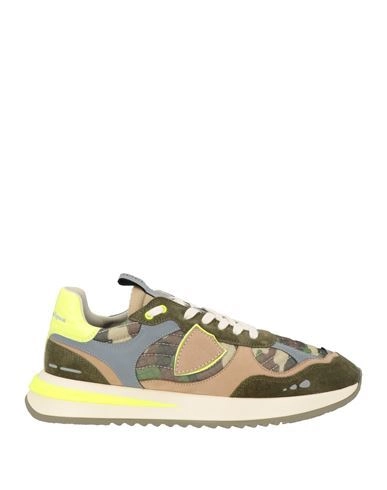 Philippe Model Sneakers Military Size Leather, Textile Fibers - Green