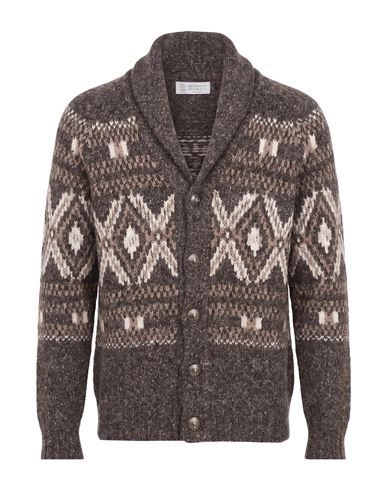 Brunello Cucinelli Cardigan Taupe Size Alpaca Wool, Polyamide, Virgin Wool, Cashmere, Silk - Grey