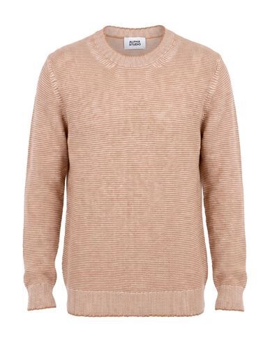 Alpha Studio Sweater Sand Size Geelong Wool - Beige
