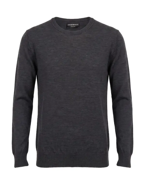 Emporio Armani Sweater Charcoal Size Virgin Wool