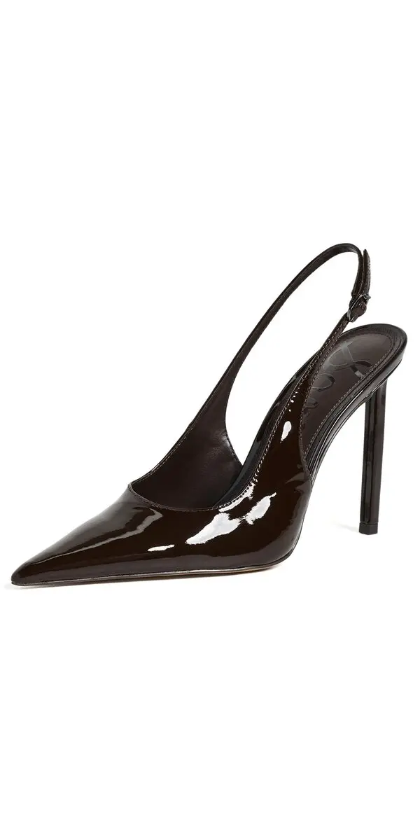 Sam Edelman Tegan Patent Leather Pumps - Rich Chocolate