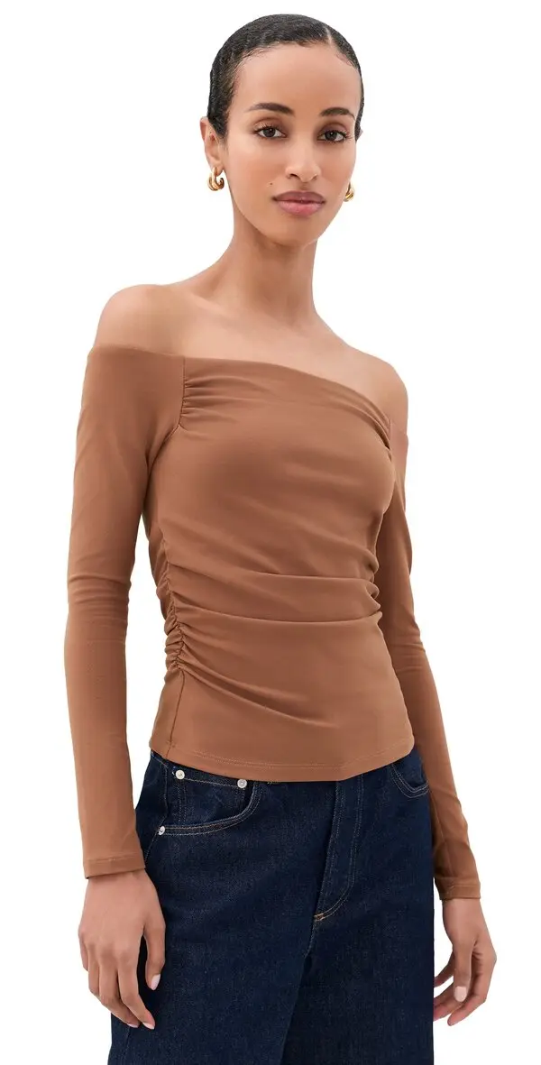 Susana Monaco Off Shoulder Top - Toast