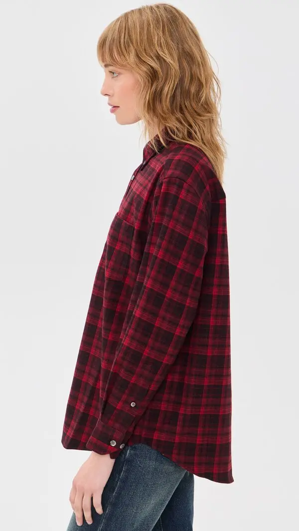 DUNST Checked Flannel Button Down Shirt