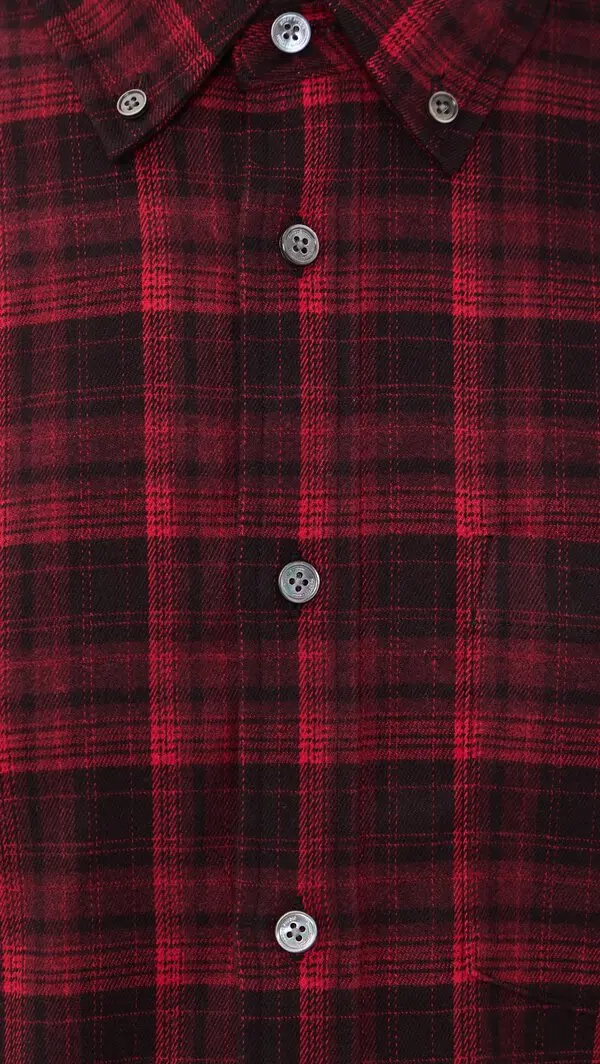 DUNST Checked Flannel Button Down Shirt