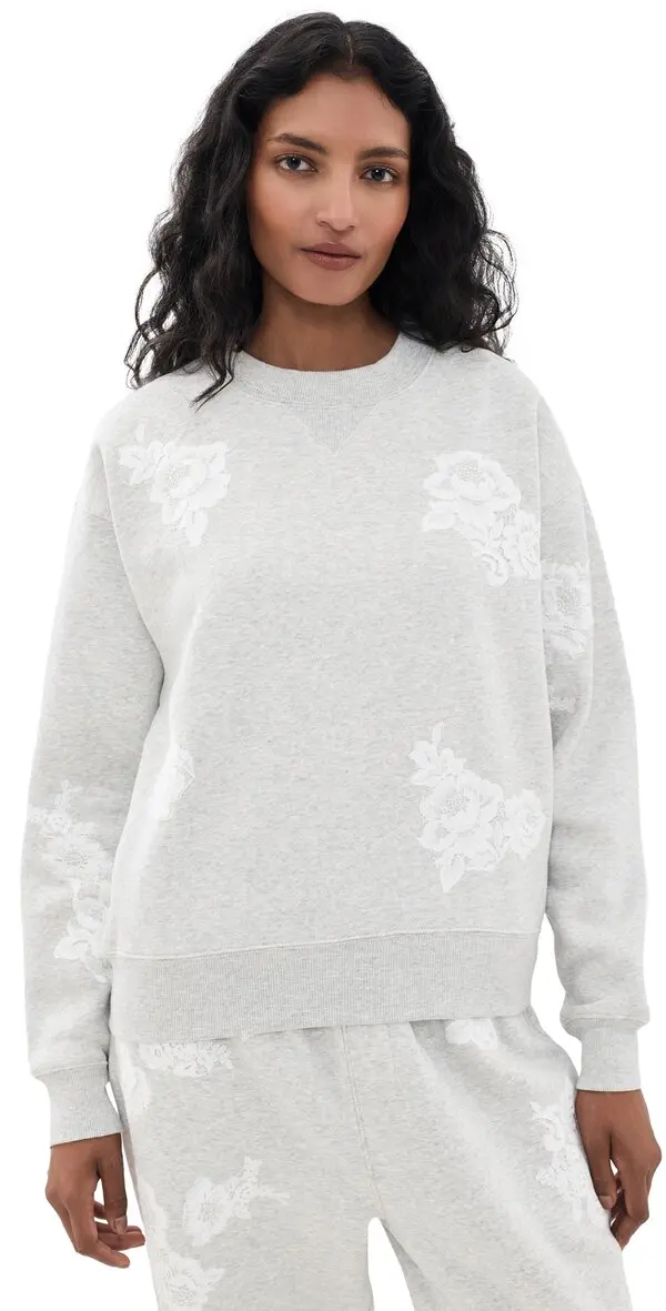 LoveShackFancy Havenleigh Sweatshirt - Silver Fog Heather