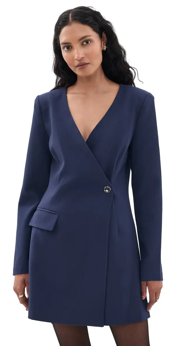 Black Halo Zenna Micro Mini Dress - Pacific Blue