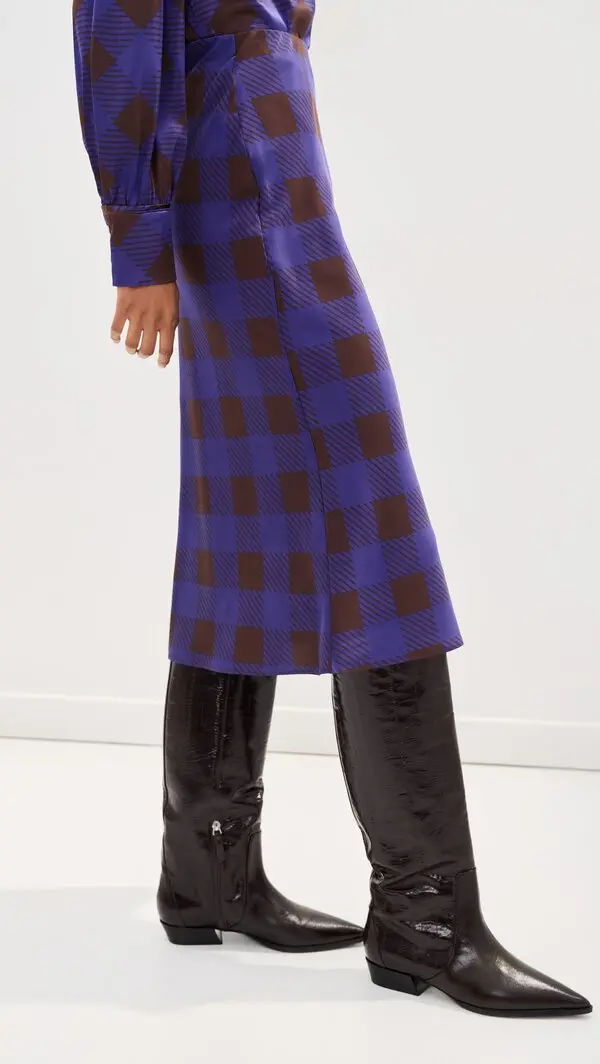 LE BOP Olive Skirt - Deep Blue/brown