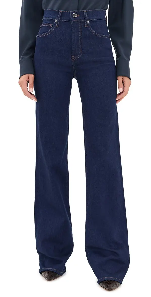 Veronica Beard Crosbie Wide Leg Jeans - Indigo Rinse