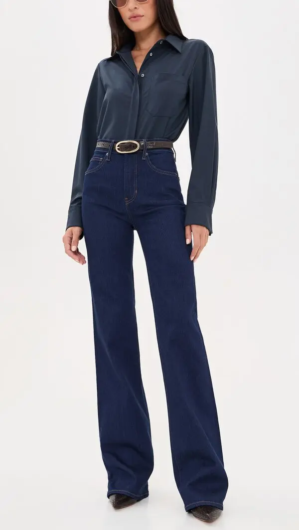 Veronica Beard Crosbie Wide Leg Jeans