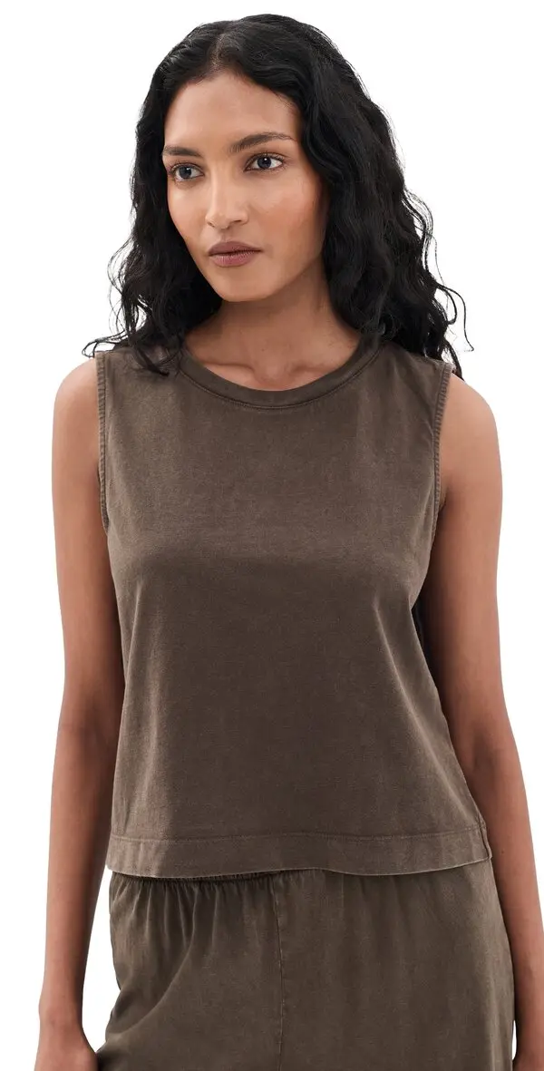 Z Supply Sloane Muscle Tank Top - Dark Chocolate
