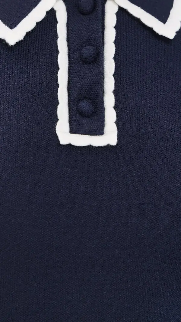 English Factory Scallop Detailed Short Sleeve Polo