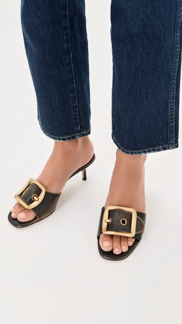 COACH Margot Oversized Buckle Sandals