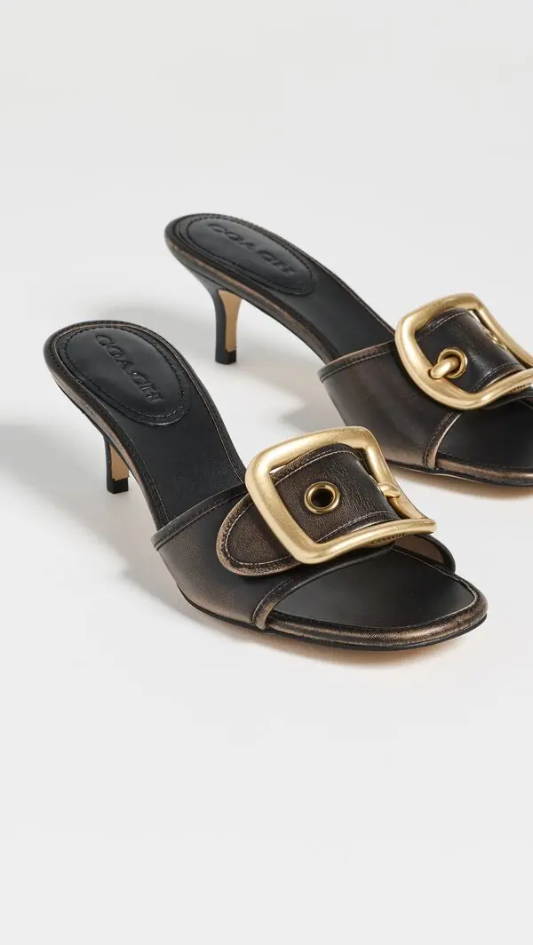 COACH Margot Oversized Buckle Sandals