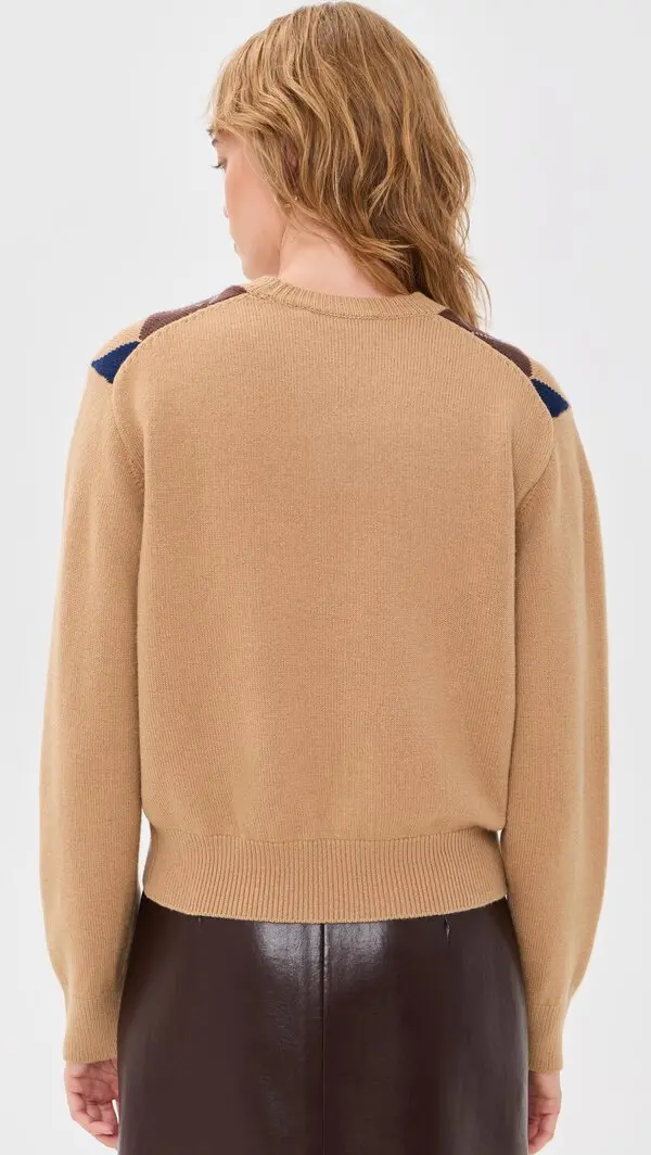 DUNST Argyle Crew Neck Sweater