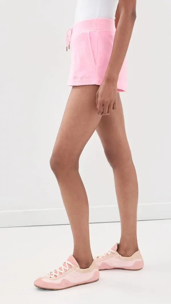 SPORTY & RICH Signature Logo Krystal Shorts