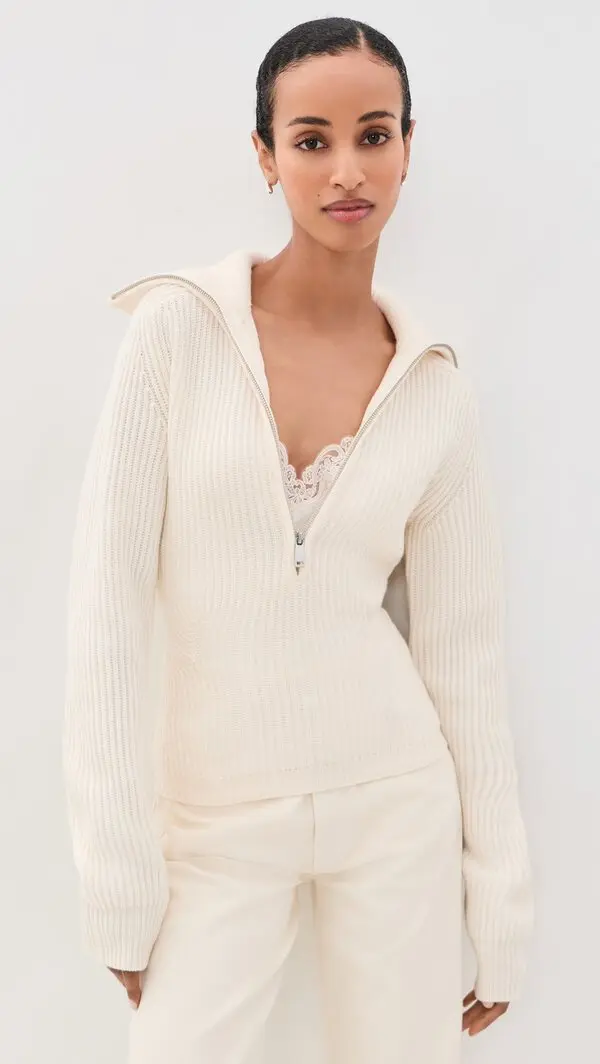 ANINE BING June Trucker Collar Sweater