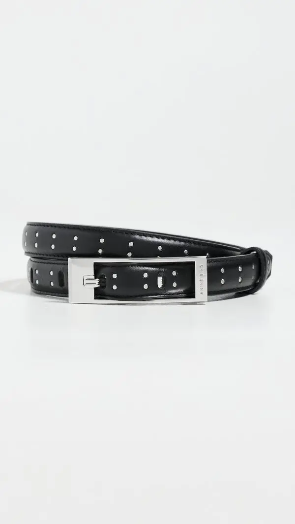 ANINE BING Elly Smooth Leather Studded Belt