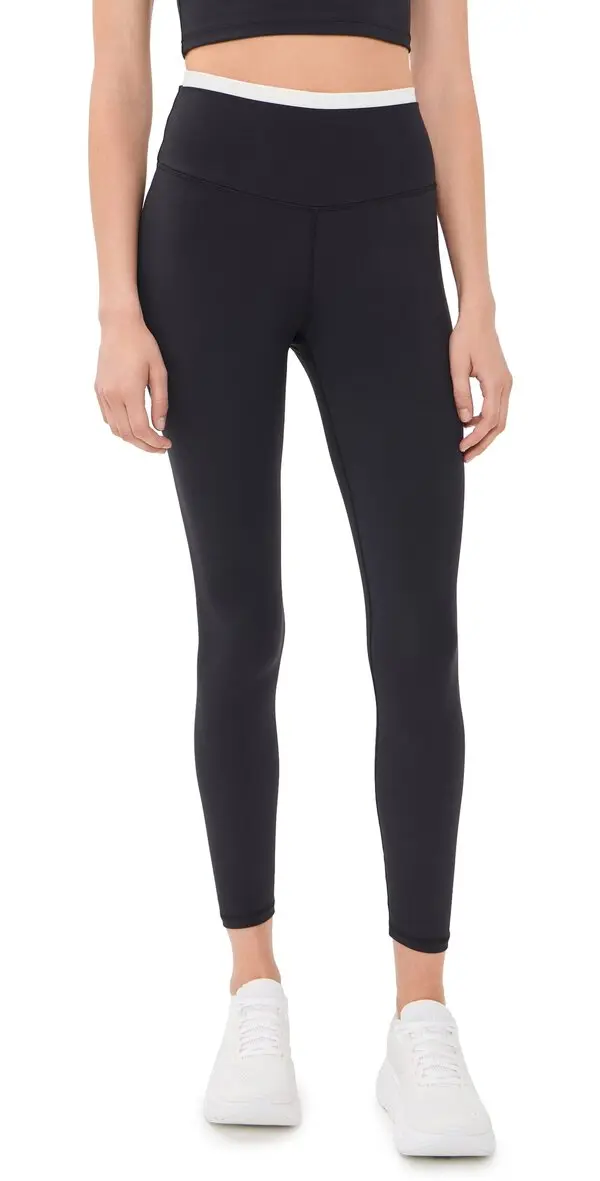 Terez Flex Active Ribbed Layered Leggings - Black