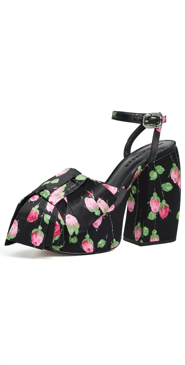 Marc Jacobs The Bow Platform Heels - Black Multi