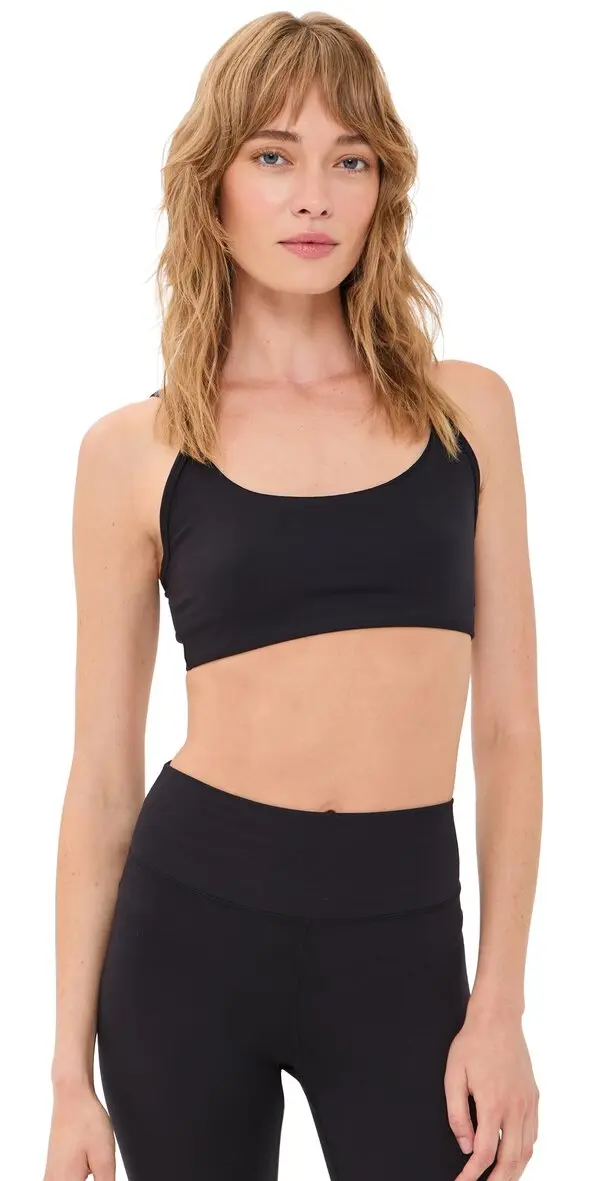 Terez Tlc Skinny Strap Bra - Jet Black