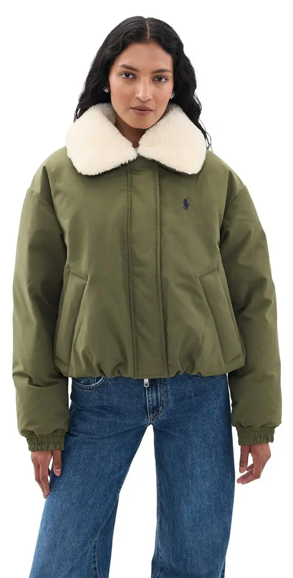Polo Ralph Lauren Matte Poly Blend Woven Jacket - New Olive