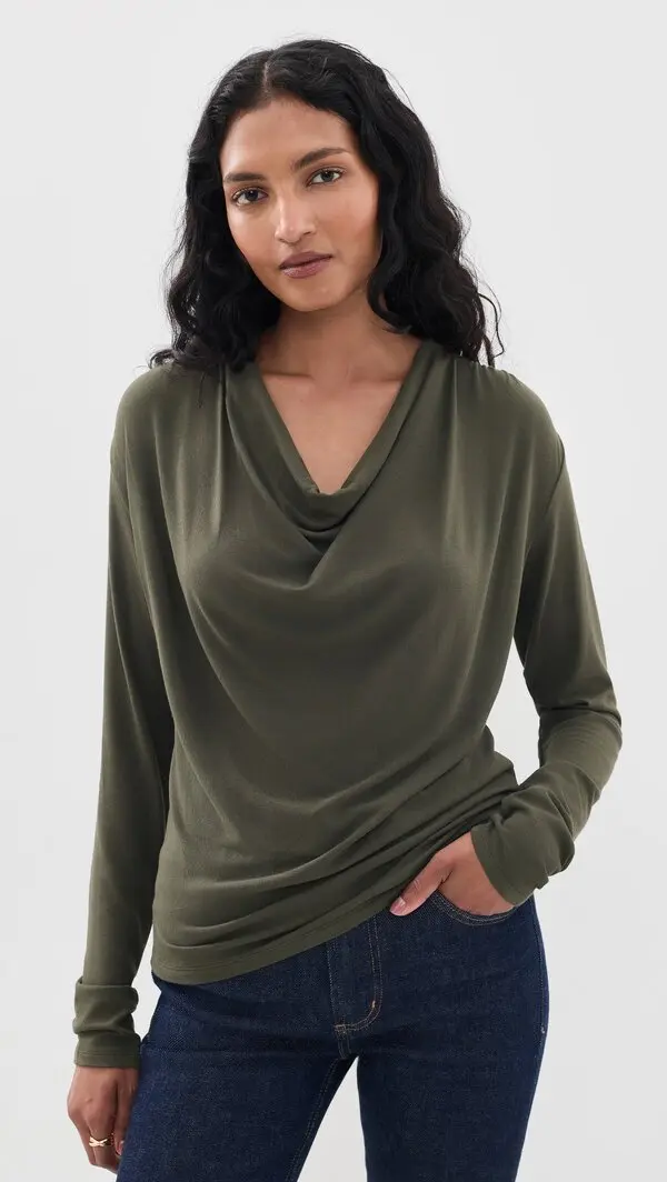 Vince Long Sleeve Cowl Top