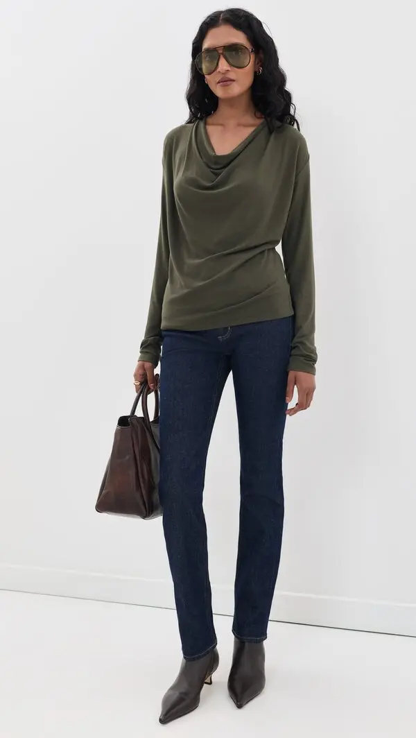 Vince Long Sleeve Cowl Top