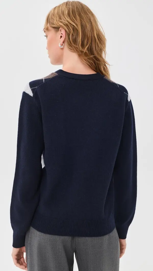 DUNST V-neck Argyle Cardigan
