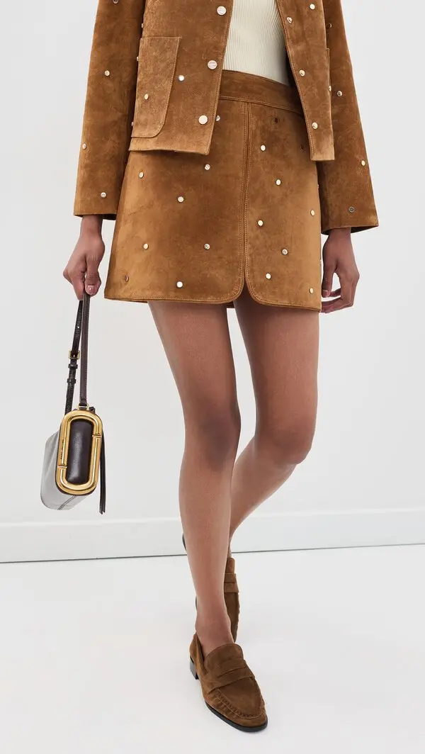 Hunter Bell Dottie Suede Skirt