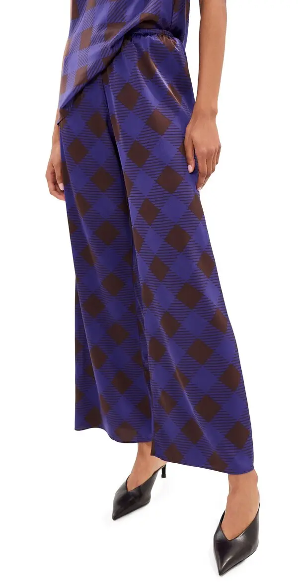 LE BOP Ellie Pants - Deep Blue/brown