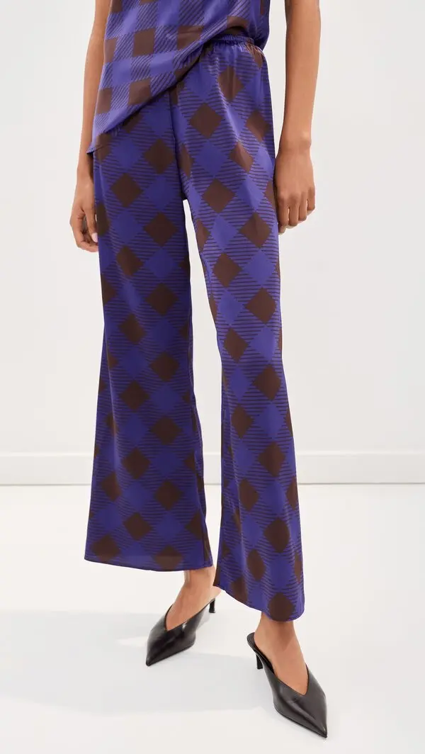 LE BOP Ellie Pants - Deep Blue/brown