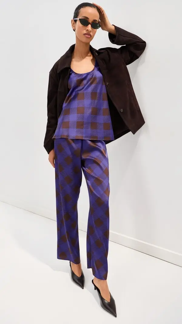 LE BOP Ellie Pants - Deep Blue/brown