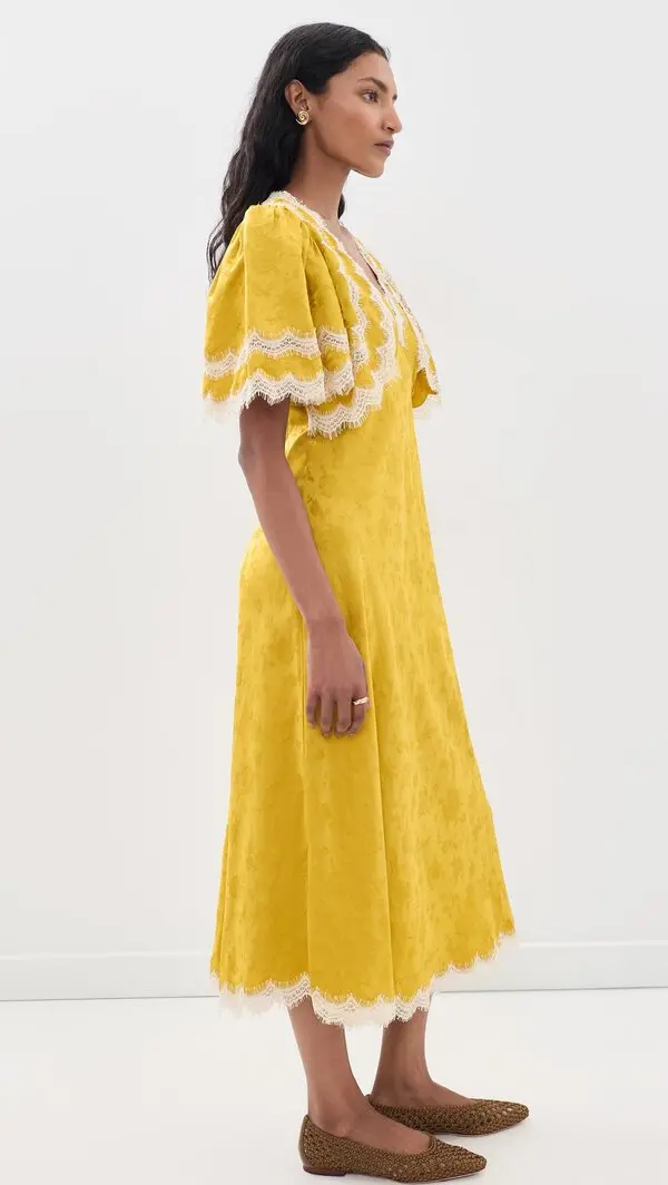 Sea Shay Lace Cape Midi Dress