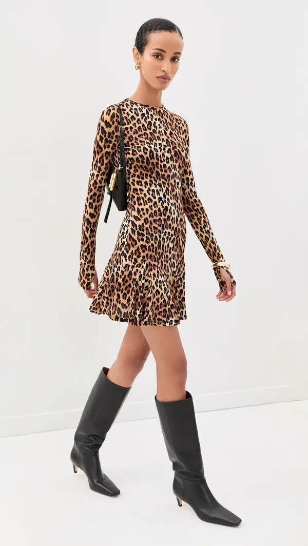 Alice + Olivia Wendy Fit And Flare Godet Mini Dress